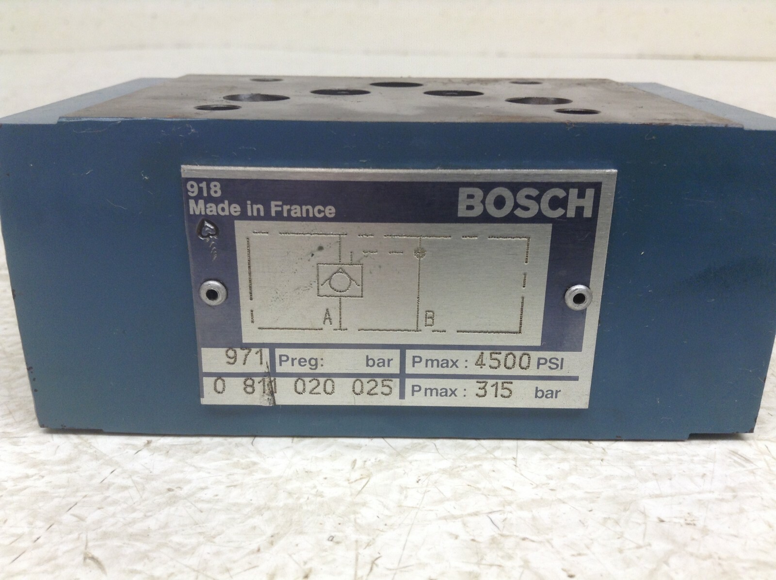 Bosch 0 811 020 025 Manifold Check Valve Block 0811020025 (TSC) | eBay