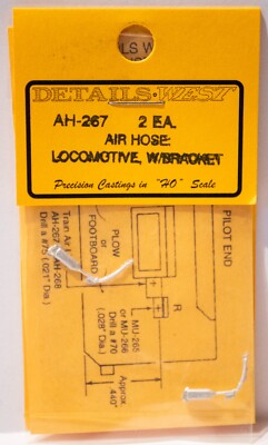 Details West HO #267 Air Hose pkg(2) -- Locomotive with Bracket | eBay