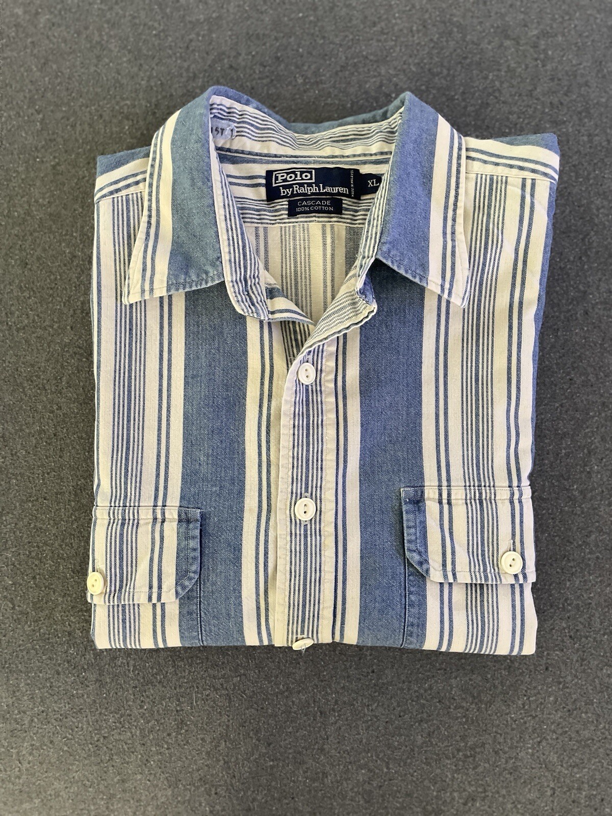 Polo Ralph Lauren Vintage Mens Cascade Shirt XL Blue … - Gem