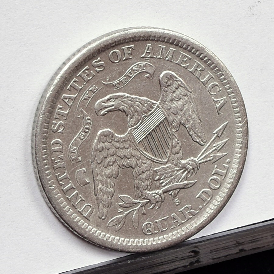 1869-S Liberty Seated Quarter - Ch XF Details, Cleaned (#55418-L) | eBay