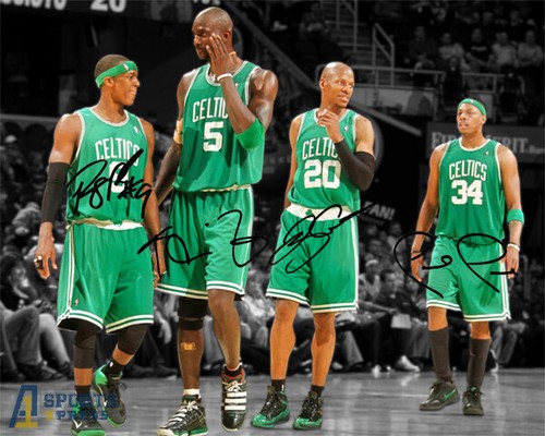 Kevin Garnett Paul Pierce Ray Allen Rondo Boston Celtics Signed Photo ...