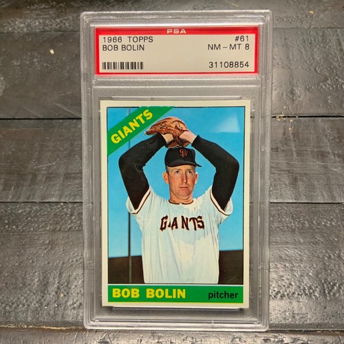 1966 Topps Bob Bolin #61 *Giants* PSA 8 NM-MT | eBay