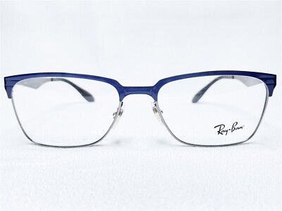 NEW Ray Ban RB6344 2863 Mens Blue/Gunmetal Rectangle Eyeglasses Frames ...