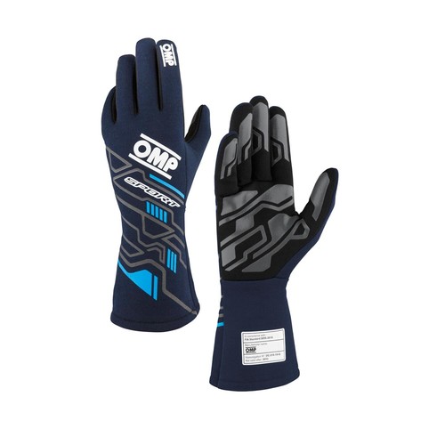 OMP SPORT MY24 Racing Gloves Navy blue (FIA) - S | eBay Australia