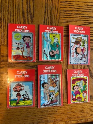Vintage Betty Boop Prism Stickers in original Classy Stick Ons ...