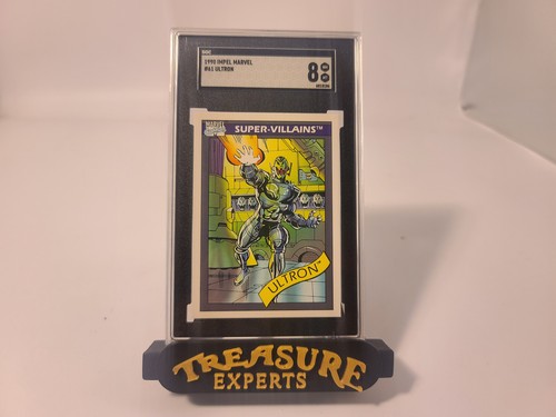 1990 Imp[el Marvel #61 Ultron Super Villains Marvel Comics Card SGC 8 ...