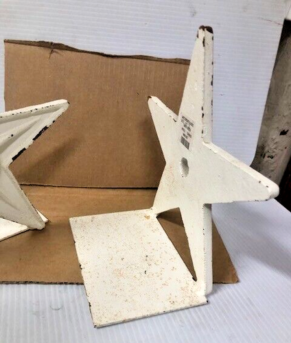 Heavy Wrought Iron Star - Book Ends pair 8 .25" Made in USA---B-71-H | eBay