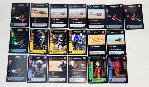 Star Wars Young Jedi CCG - Lot of 19 Foils - R2-D2, Mace, C-3PO, Maul's ...