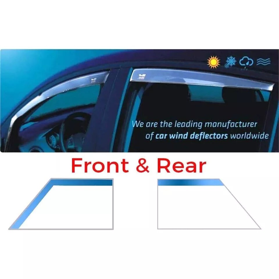 4PCS Wind Deflectors Rain Guard For Ford Focus lII MK3 5-doors 2011 ...