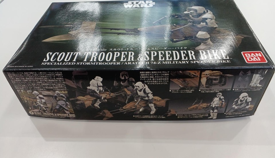 Star Wars 1 12 Scout Trooper Speeder Bike Bandai JJY81 | eBay UK
