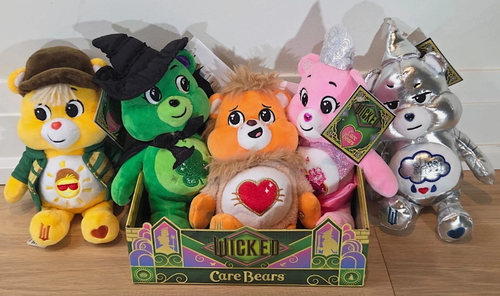 Wicked X Care Bears Plush Glinda Elphaba Scarecrow Tinman Lion Set 5 ...