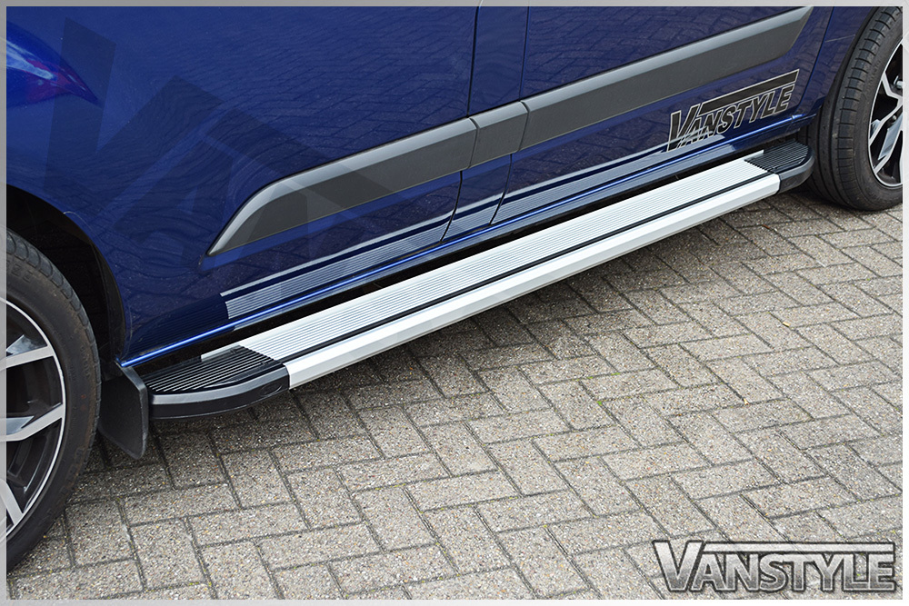 FITS FORD TRANSIT CUSTOM 12-18 SIDE STEPS LWB SIDE BARS RUNNING BOARDS ...