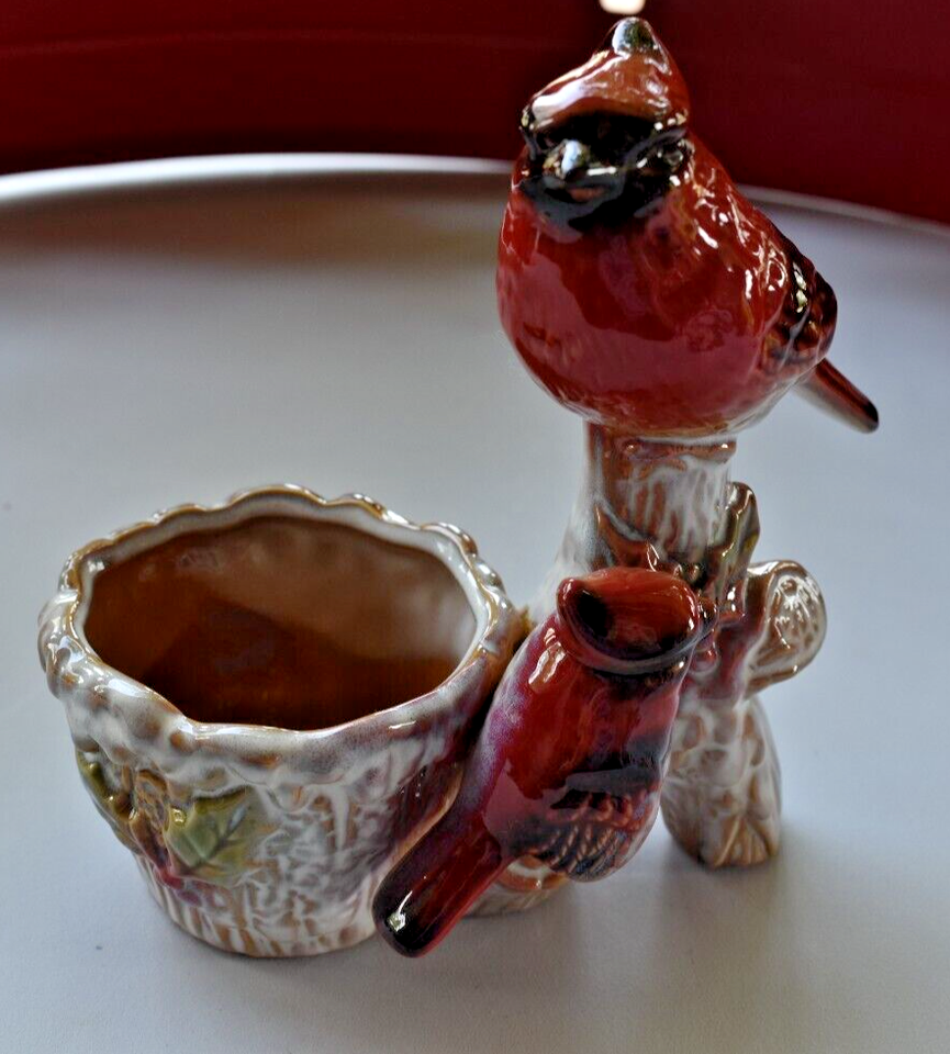 CARDINAL 3D Votive Candle Holder Christmas Ceramic Holiday Decor ...