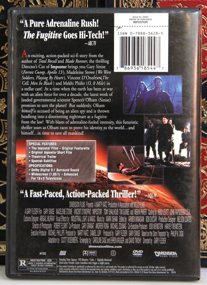 IMPOSTOR Gary Sinise Madeleine Stowe - DVD - I SHIP BOXED 786936185447 ...