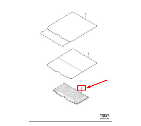 Genuine Volvo Luggage Compartment Mat Molded Plastic 31414726 for sale ...