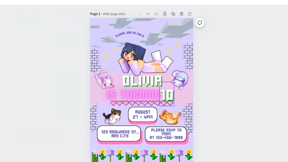 EDITABLE Aphmau Birthday invitation, Aphmau Birthday party supplies ...