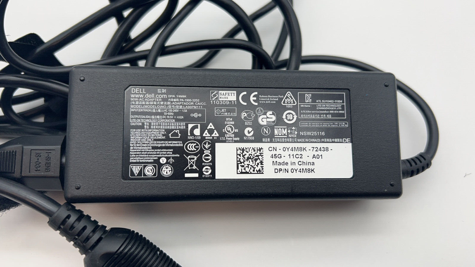 Genuine dell 90W RT74M XXG18 LA90PM111 DA90PM111 Charger Adapter VRJN1 ...