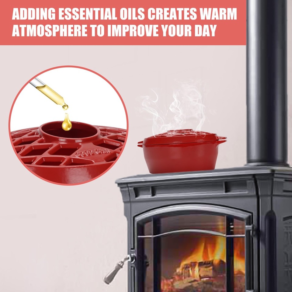 G Good Gain Wood Stove Steamer Fireplace Humidifier Cast Iron ...
