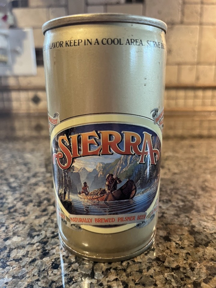 Vintage SIERRA BEER Steel Pull Tab Beer Can Bottom Opened Pittsburgh ...