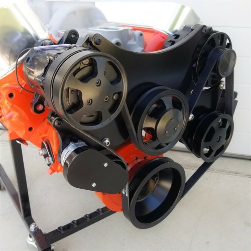 Big Block Chevy Serpentine Kit Front Drive System Black BBC 396 402 427 ...