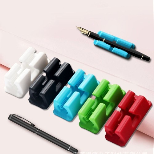 Silicone Self-adhesive Pens Holder Pencil Elastic Loop | eBay