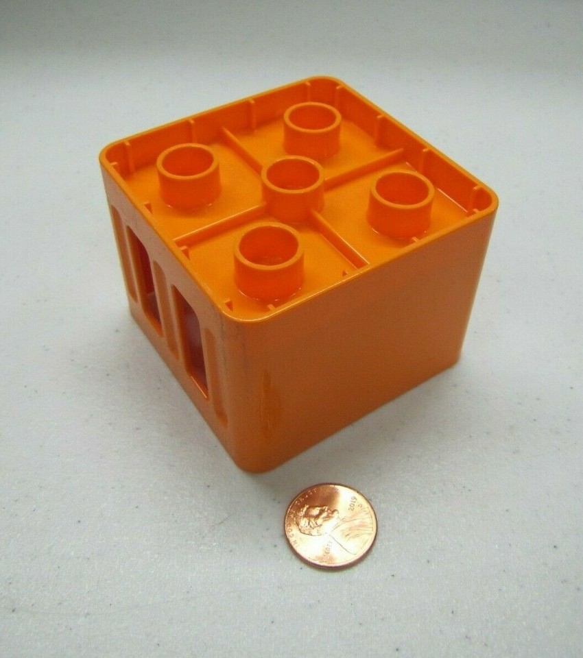 Lego Duplo Orange Shipping Crate Bottom Part Cargo Specialty Block ...