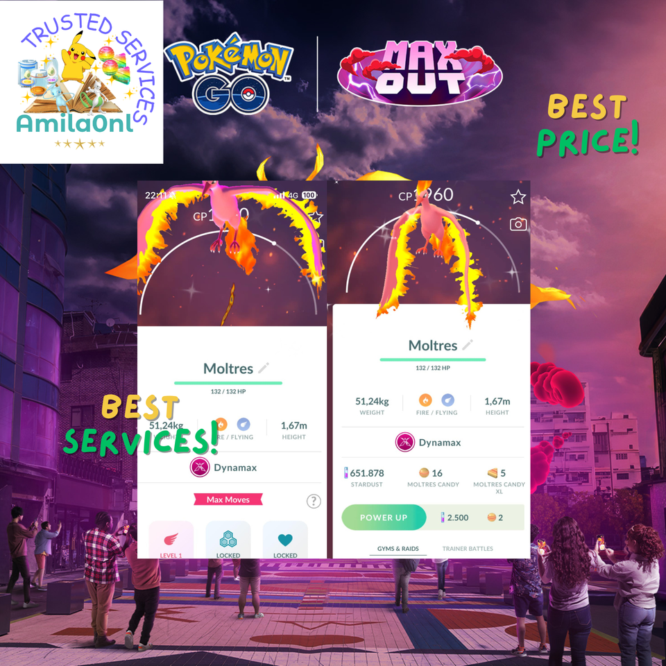 Pokémon Go Shiny Dynamax Articuno Zapdos Moltres Trade 1Mil or 20k ...