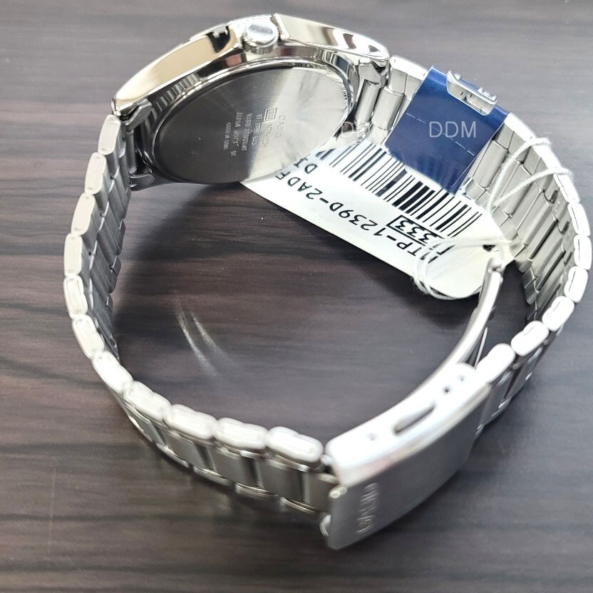 Casio Analog Mens Watch Silver Stainless Steel Original New MTP-1239D ...