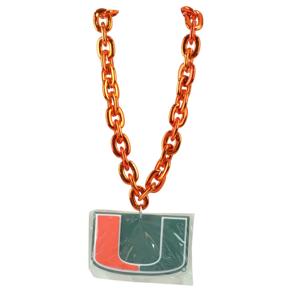 NCAA Miami Hurricanes FanChain 3D Sign Orange Chain Accesories Sports ...