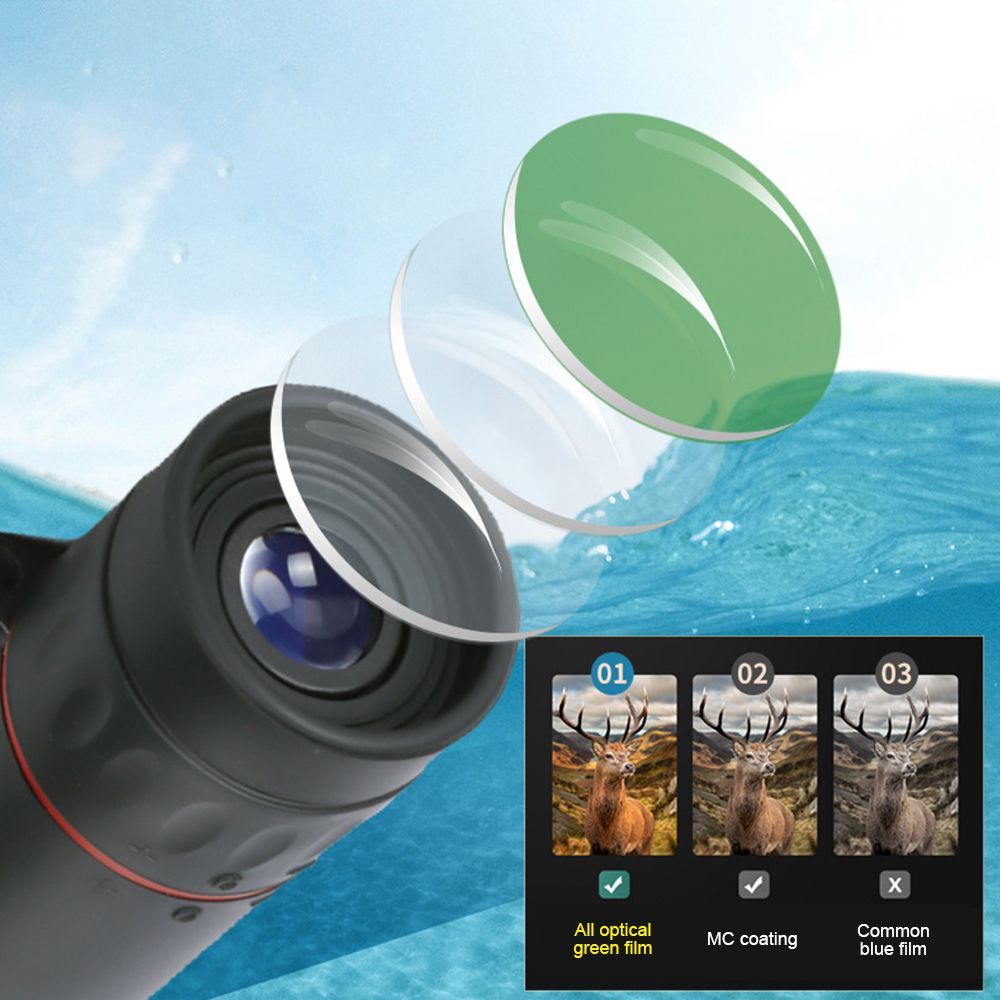 Outdoor HD Optical Green Film Monocular Telescope 30x25 Handheld ...