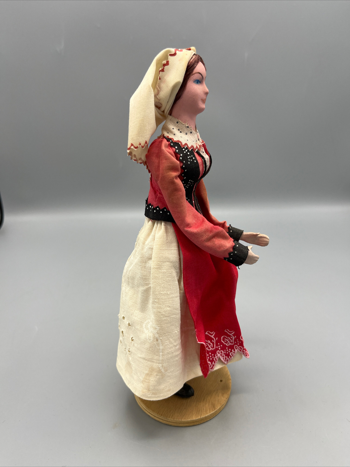 Cepelia Doll Polish Handmade Folk Art Female 9 1/2" Wood Base | eBay