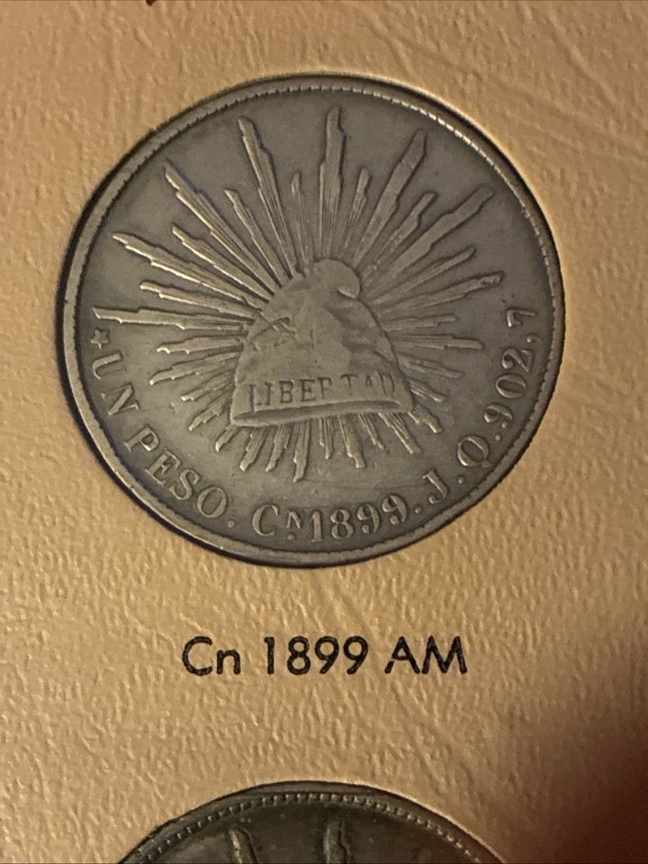 Mexico Liberty Cap Peso Album Only One Missing ,Plus 13 8 Reales Silver ...