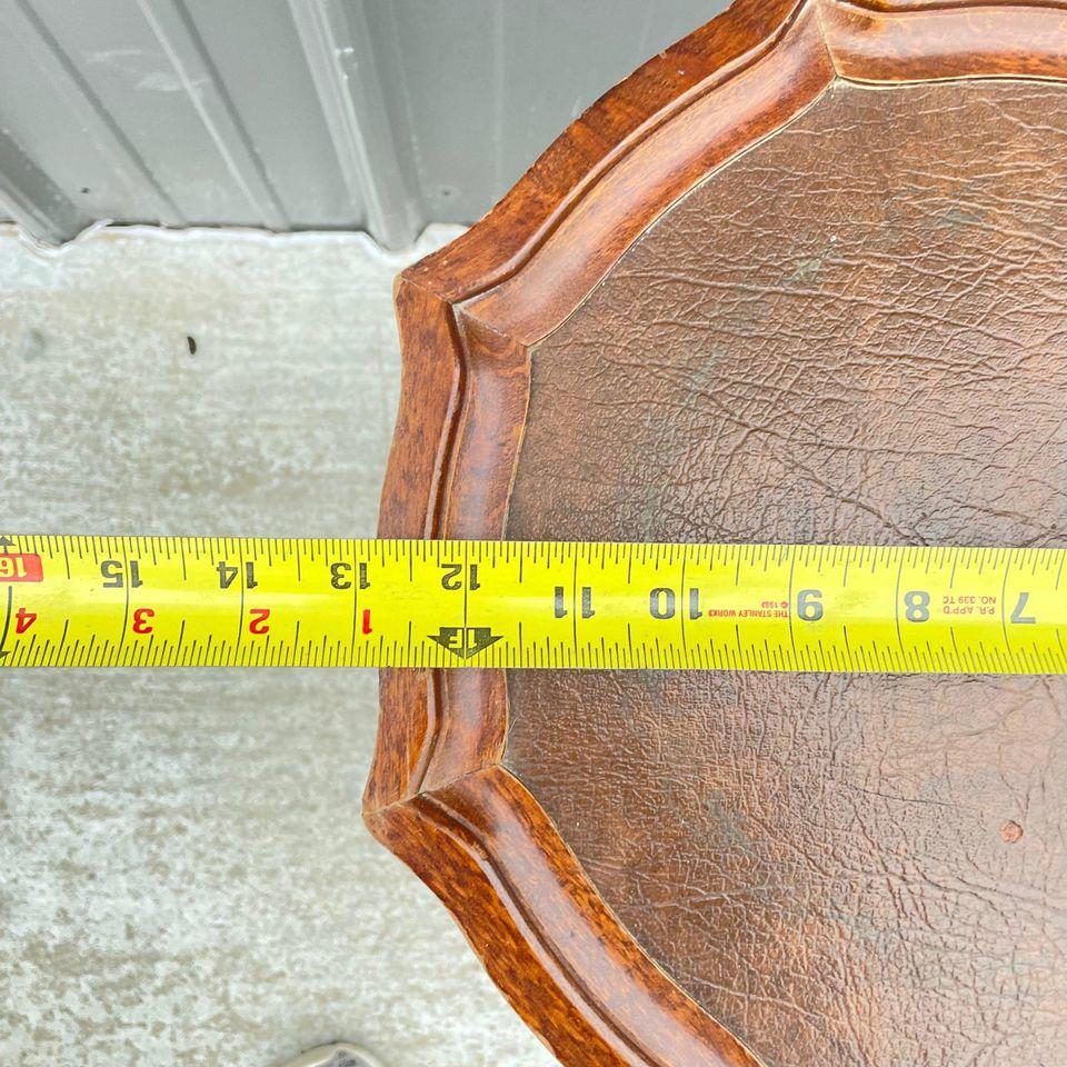 VTG Chippendale Mahogany Wood End Side Table Pie Crust Plant Stand ...