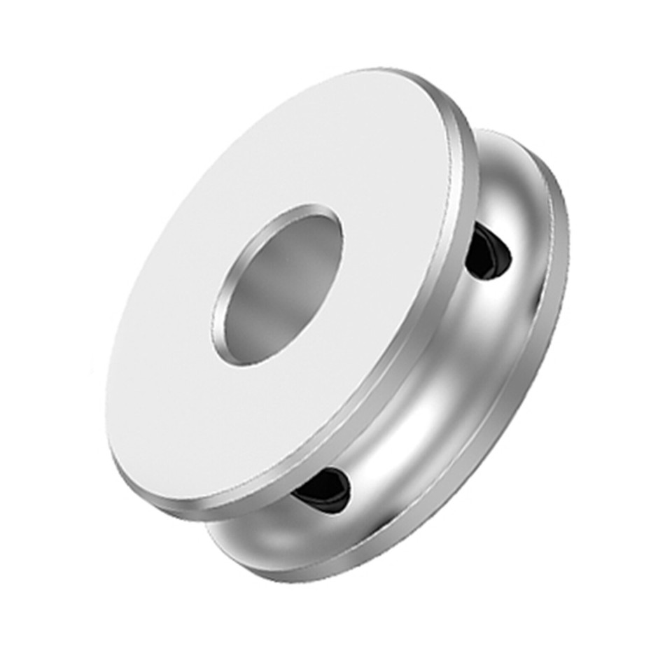 U-Grooved Pulley PU Belt Pulleys Aluminum Without Step Width 5/6/8mm OD ...