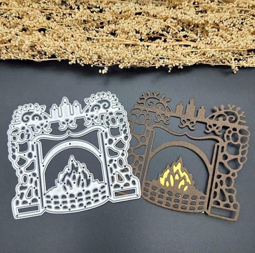 Fireplace Metal Cutting Dies Decorative Embossing Scrapbooking Craft ...