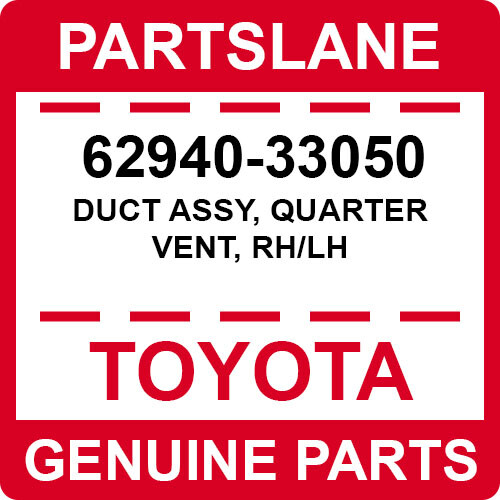 Genuine OEM Quarter Panel Vent for Toyota 62940AA030 for sale online | eBay