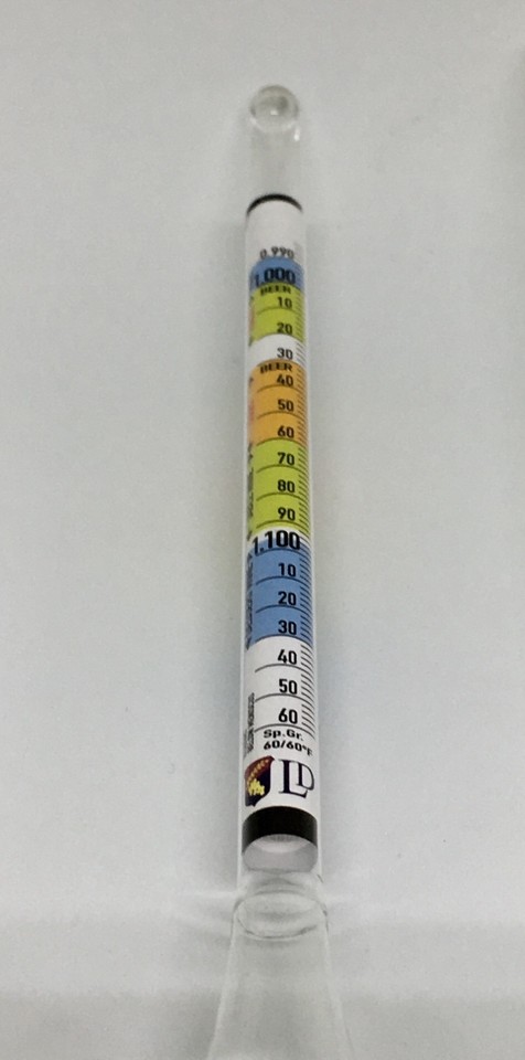 2 Triple Scale Beer Wine Precision Hydrometer Specific Gravity Brix ...