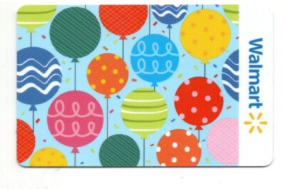 Walmart Colorful Balloons Gift Card No $ Value Collectible FD-103695 | eBay