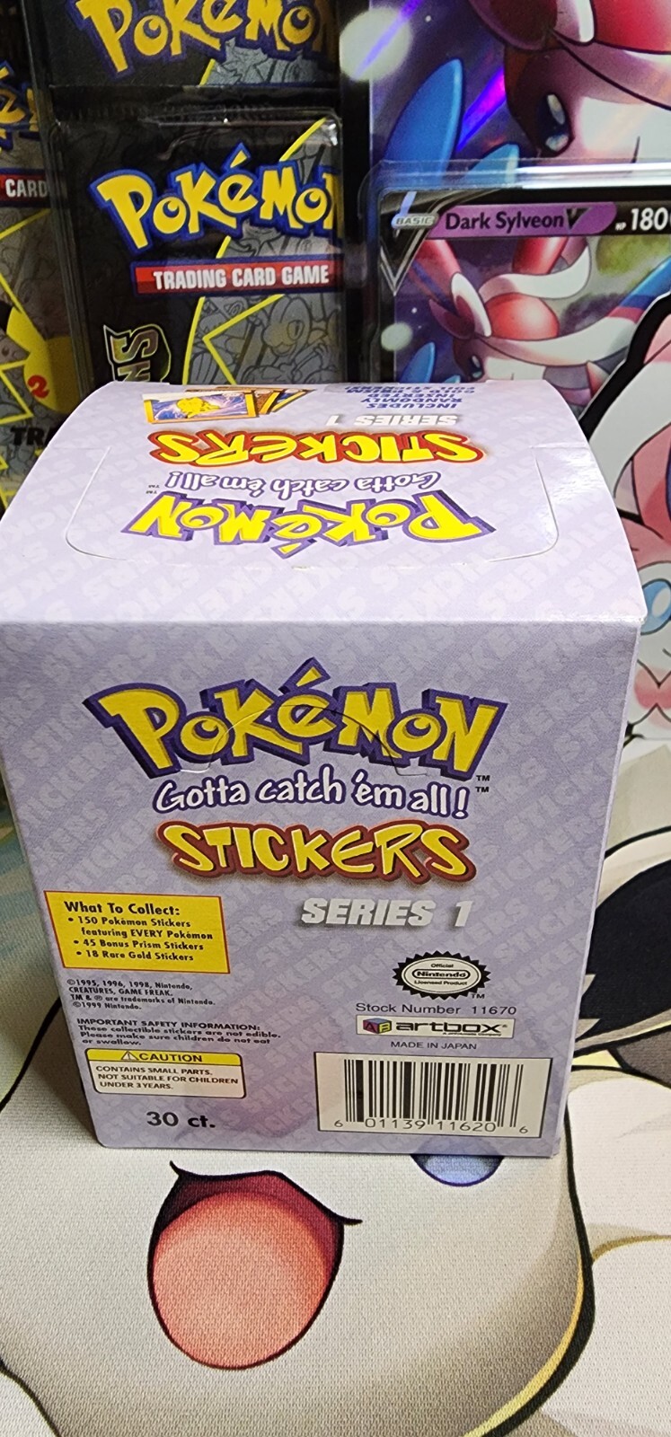POKEMON STICKERS SERIES 1 ONE BOX ART BOX 30 FACTORY SEALED PACKS 1999 ...