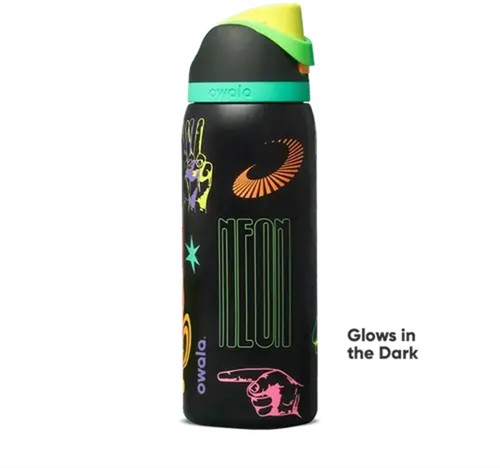Owala 32oz Limited Edition Owala Birthday Bash 2025 Black Neon Cup - IN ...
