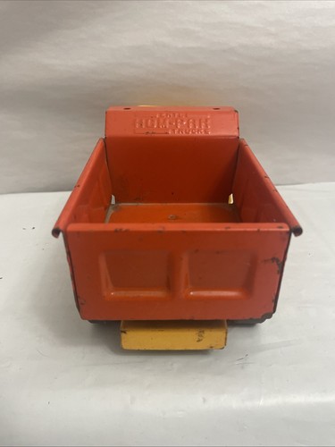 Vintage 1960s Ertl Structo Yellow Orange dump Truck Pressed Steel Lever ...