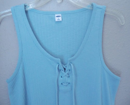Old Navy Women's Blue Draw String Tank Top Size M | eBay