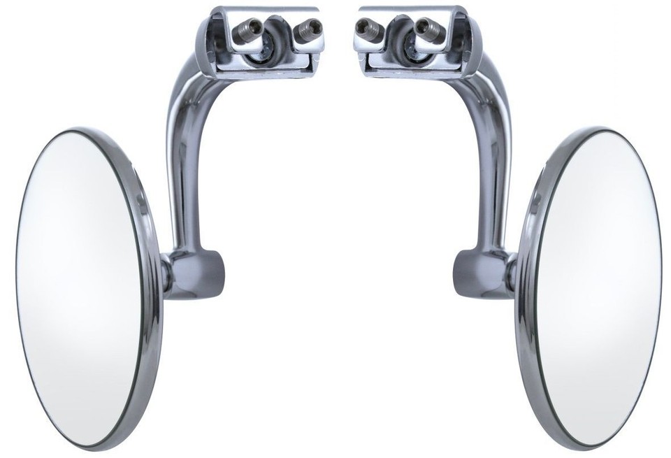 3" Curved Arm Peep Side Door Mirror Outside Rearview Hot Street Rat Rod ...