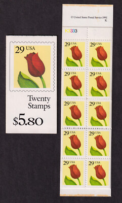 1991 TULIP BK185 unexploded (2 panes Sc 2527a) plate number K3333 | eBay