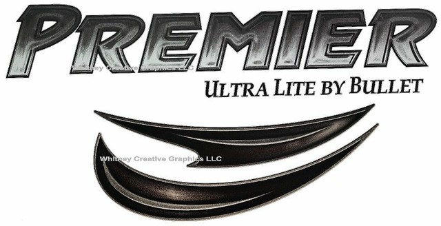 "Premier" ULTRA LITE by BULLET RV With FLAIRS decal Graphic 38.5" X 19. ...