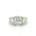 Christopher Designs Crisscut 14K White Gold Lab Created Three Diamond ...