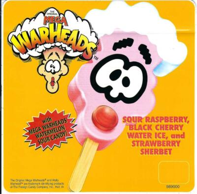 Classic Warhead Face Popsicle Ice Cream Truck Sticker 6" x 6" FREE ...