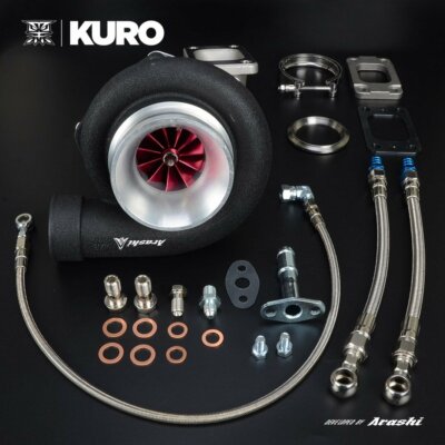 KURO 4" GT3582R Ceramic Ball Bearing Turbo A/R 0.63 T3 Stainless 600 HP ...
