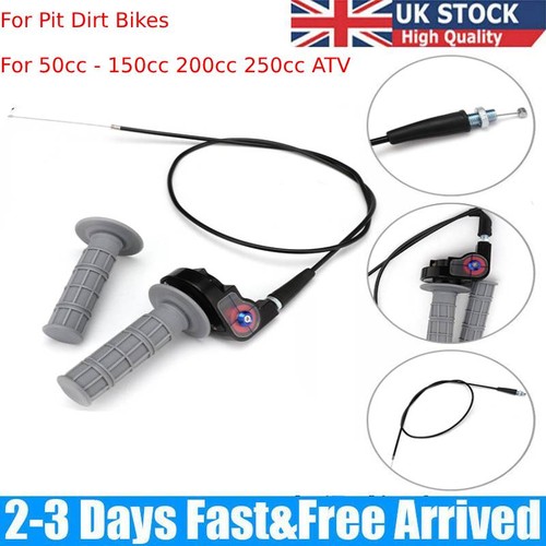 Pit Dirt Bike 1/4 Turn Quick Action Throttle, Grips & Cable ATV Parts 50-250CC | eBay UK