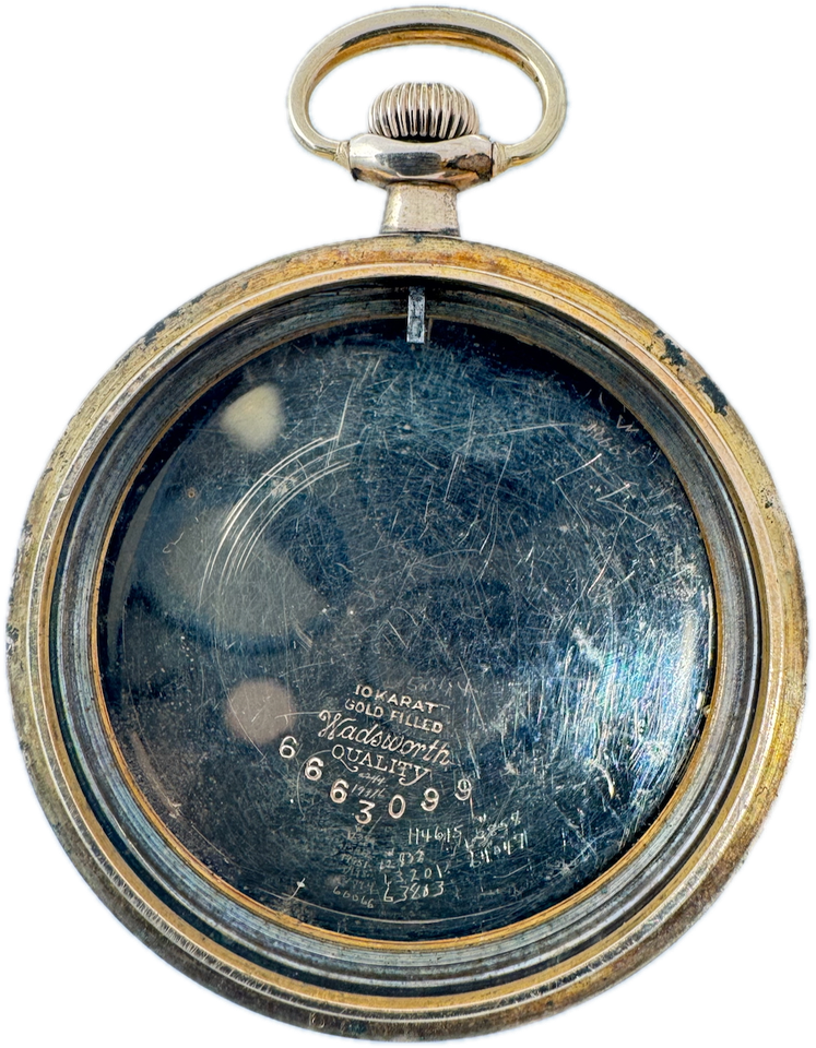 Antique 12 Size Wadsworth Smooth Open Face Pocket Watch Case 10k Gold ...